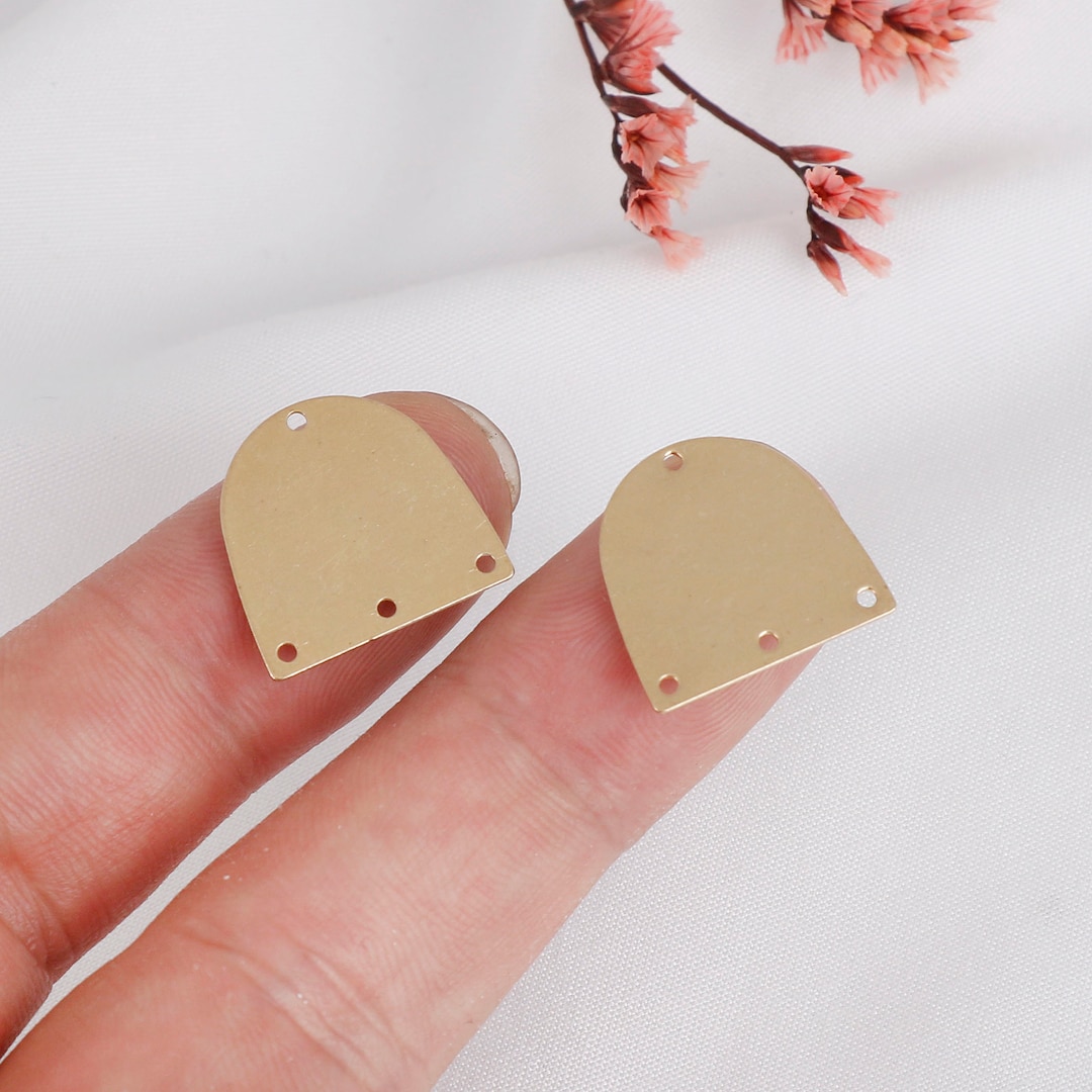 Raw Brass D Shape Charm, Brass D Shape Earring Pendants, Brass ...