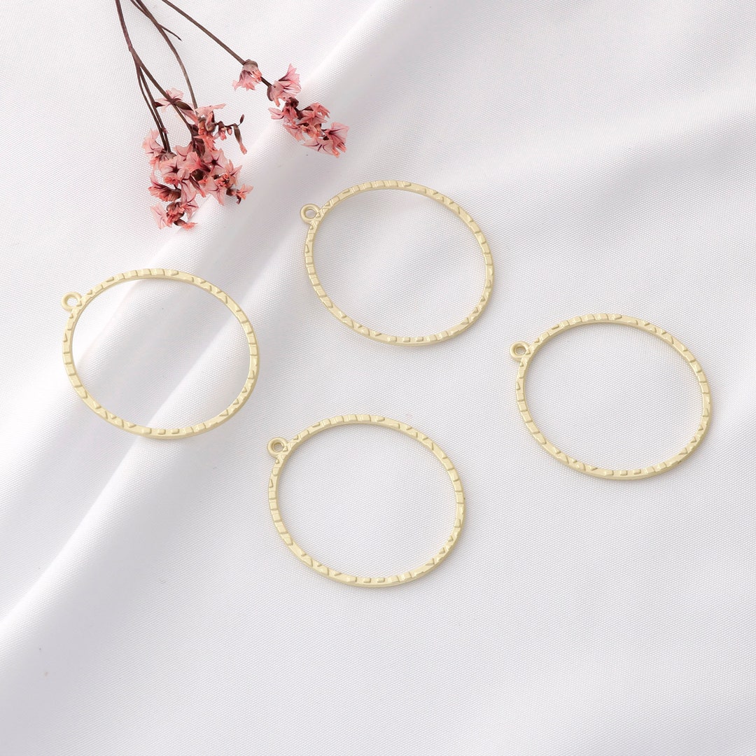 10pcs Matte Gold Oval Earring Pendants: Alloy Jewelry Supplies - Etsy