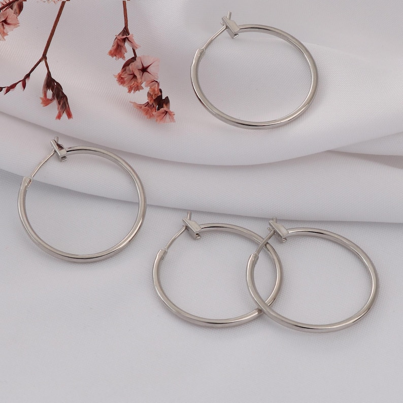 10pcs Gold Plated Round Hoop Earrings: Brass Jewelry Making (15mm\20mm ...