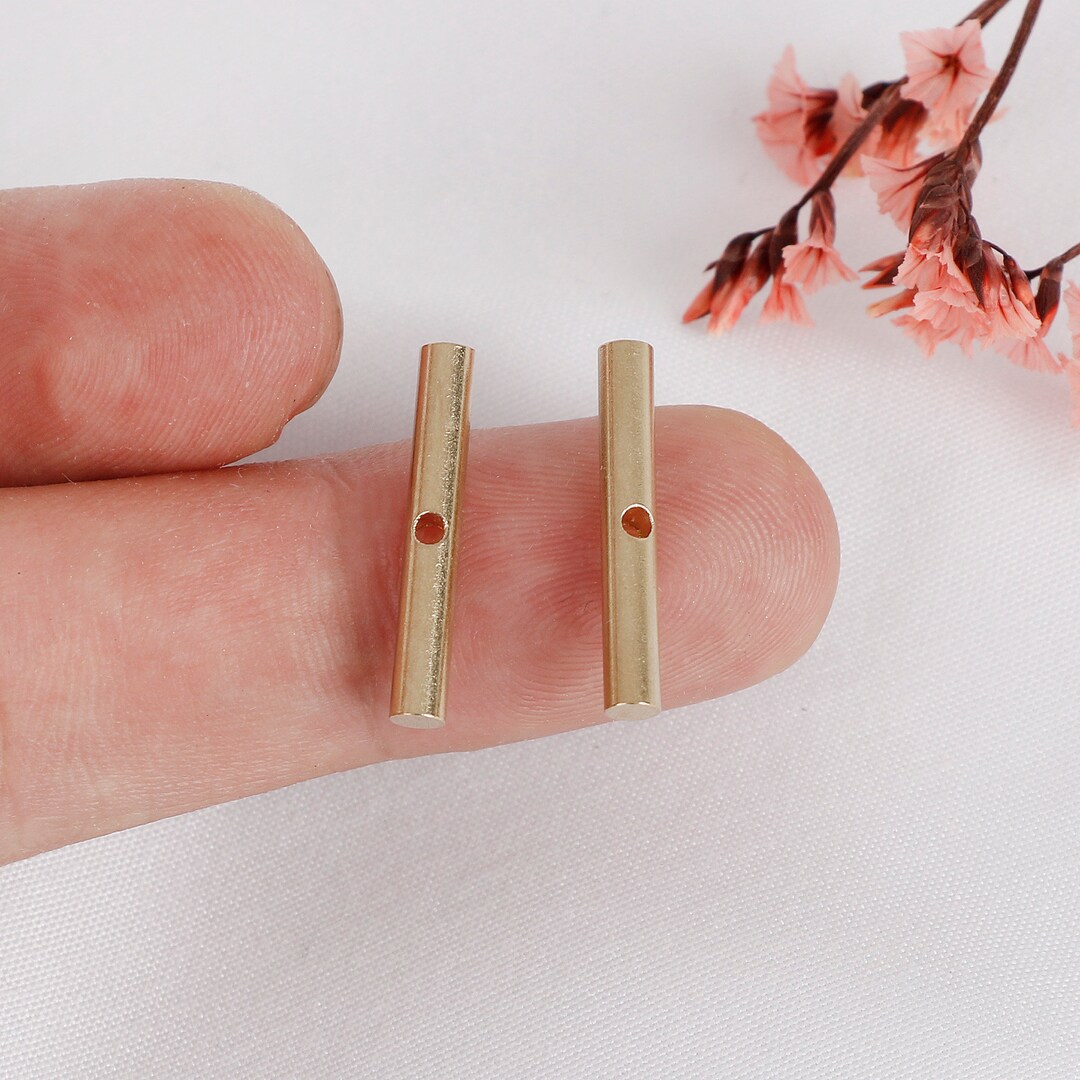 Raw Brass Round Rod Charms, Brass Earring Pendants, Brass Fittings ...