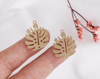 2pcs Raw Brass Christmas Tree Charm, Pine Tree Charm, Brass Christmas ...