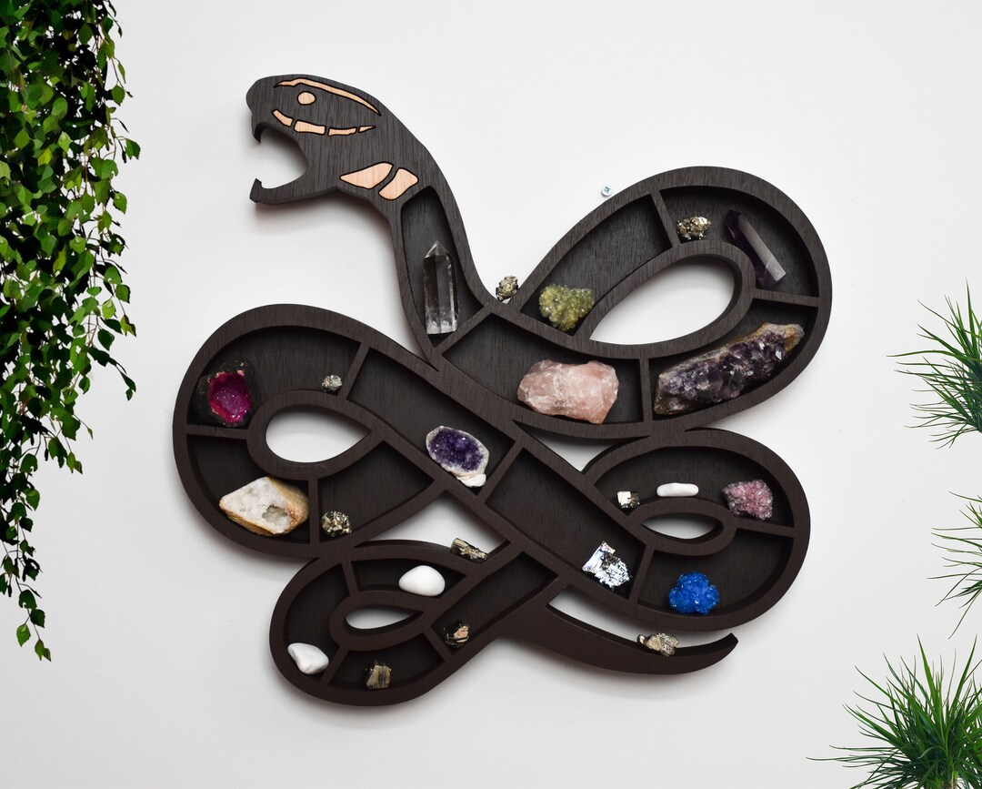 Snake Crystal Shelf Open Mouth, Moon Shelf - Etsy