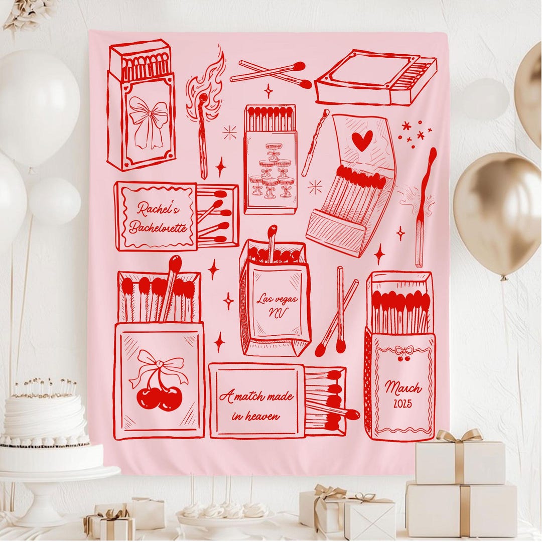 Custom Bachelorette Party Decor, She Found Her Perfect Match ...