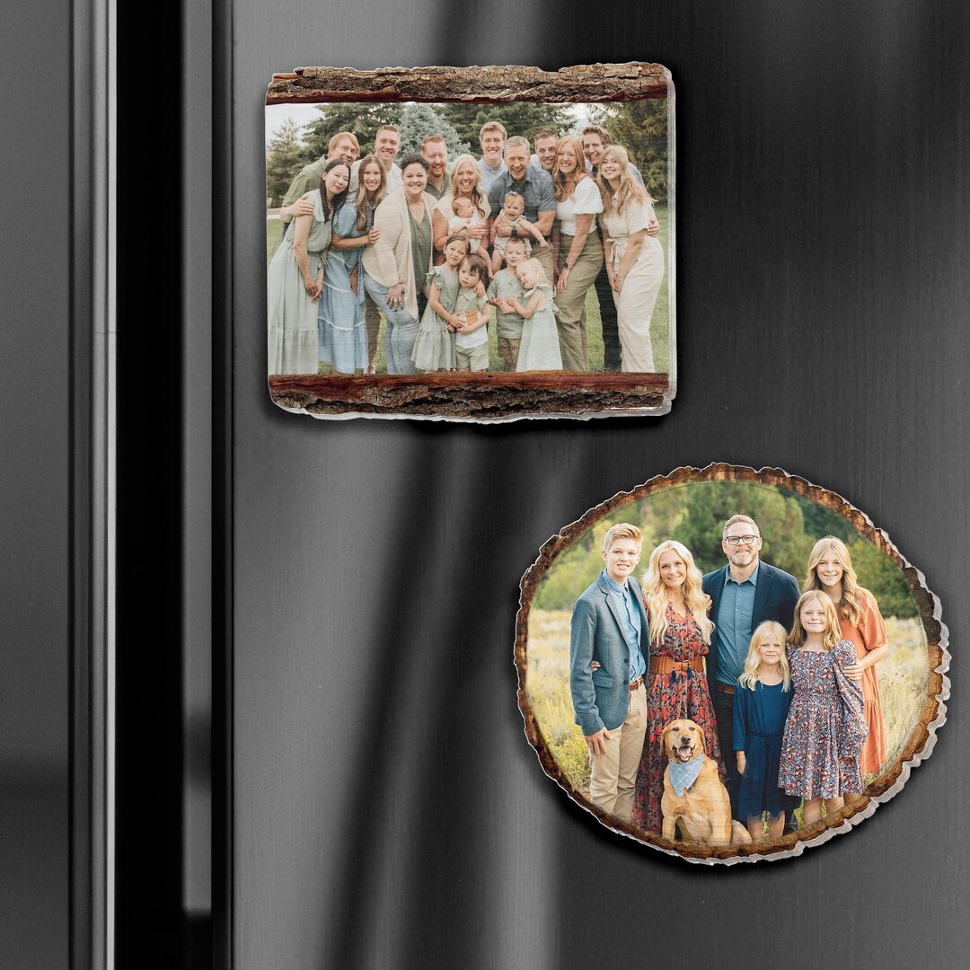 Custom Wooden Family Photo Manget: Family Keepsake Gift, Valentines ...