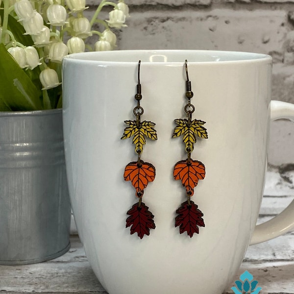 Autumn Leaf Earrings - Etsy