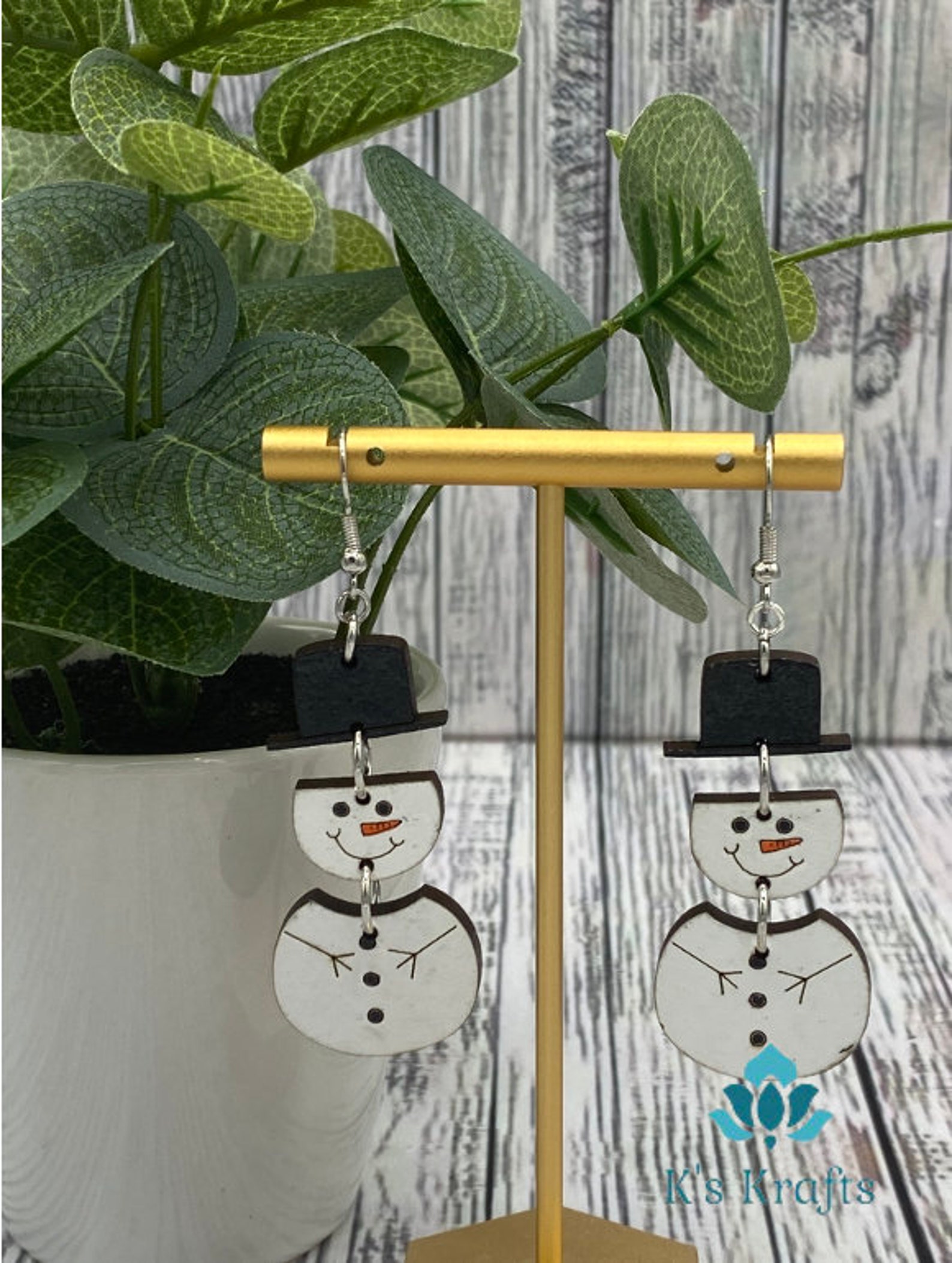 Snowman Earrings Dangle, Winter Snowman, Winter Jewelry, Christmas Gift ...