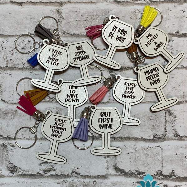 Wine Keychains - Etsy