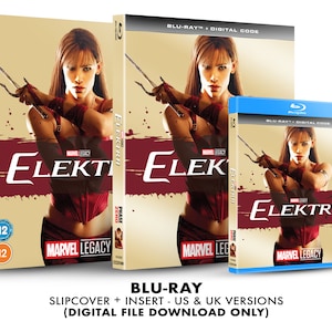 Marvel Elektra Custom Blu-ray Slipcover Insert Set DOWNLOAD - Etsy