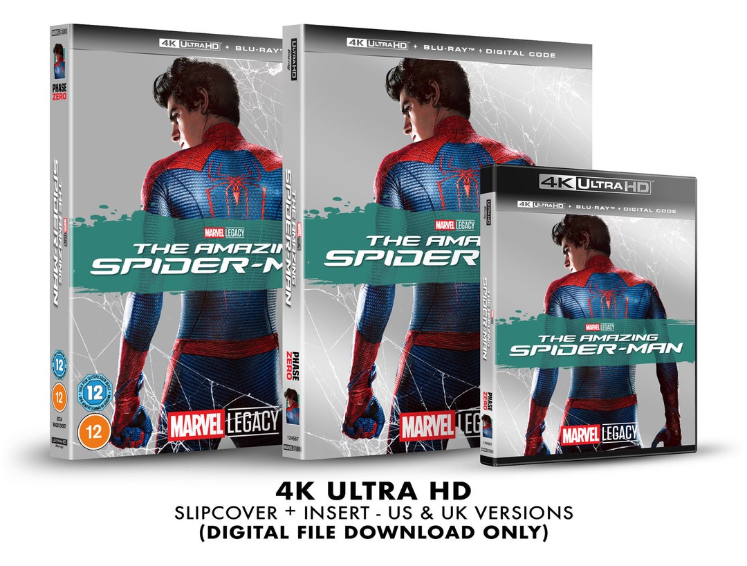 Marvel the Amazing Spider-man Custom 4K Blu-ray Slipcover + Insert Set ...