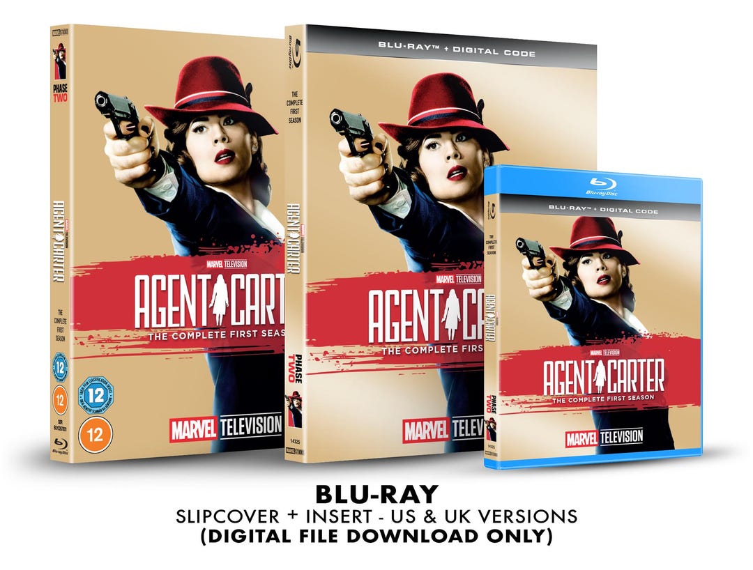 Marvel Studios Agent Carter - Season 1 Custom Blu-ray Slipcover ...