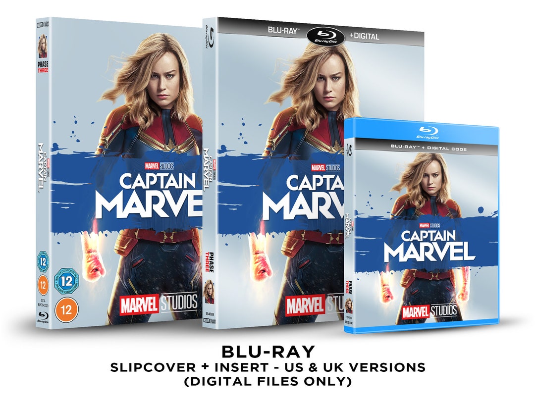 Marvel Studios Captain Marvel Custom Blu-ray Slipcover + Insert Set ...