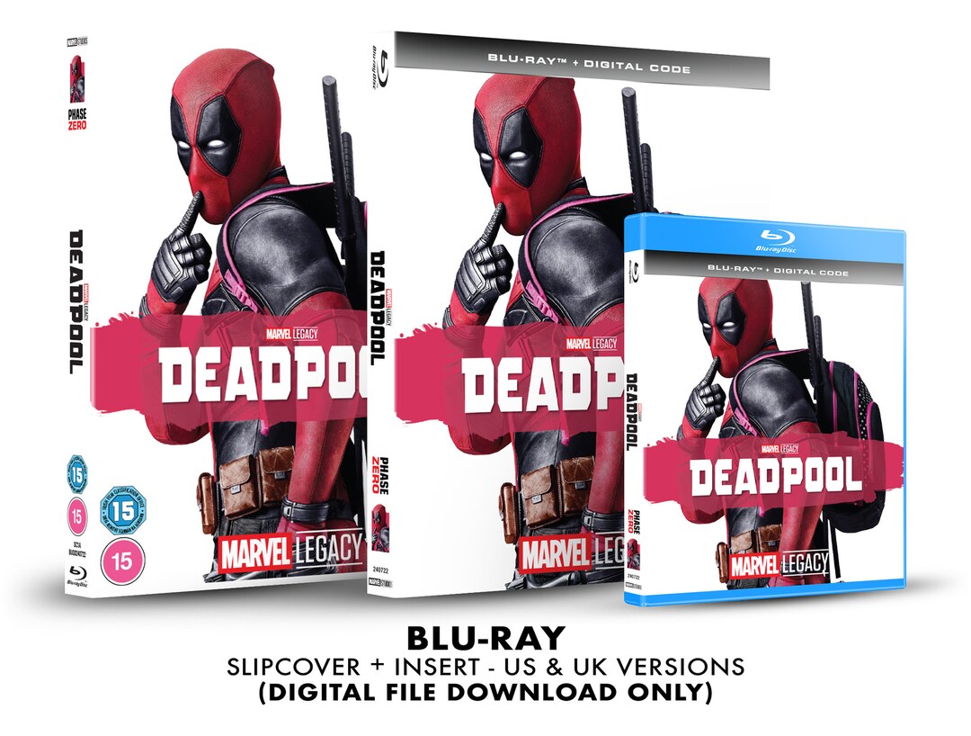 Marvel Deadpool Custom Blu-ray Slipcover + Insert Set DOWNLOAD] - Etsy