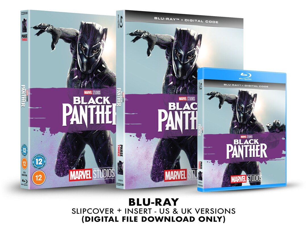 Marvel Studios Black Panther Custom Blu-ray Slipcover + Insert Set ...