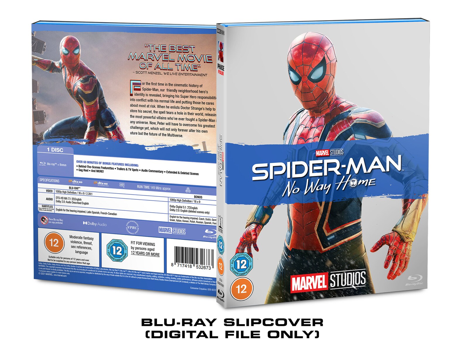 Spider man No Way Home Custom Blu ray Slipcover DOWNLOAD Etsy Ireland