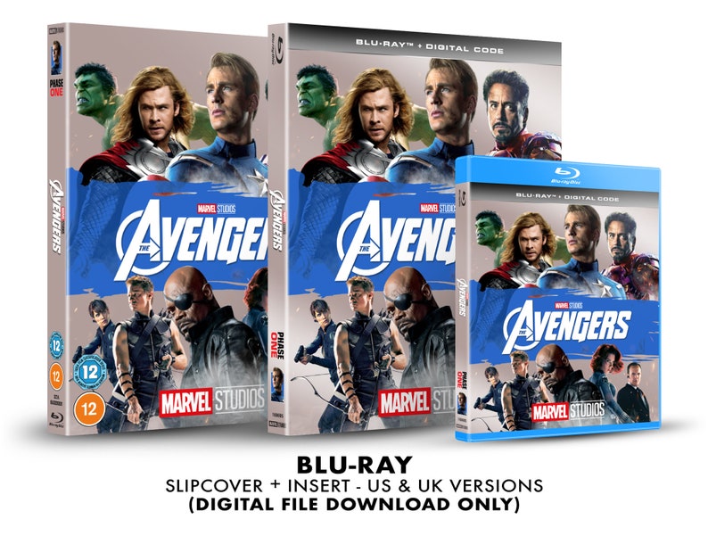 Marvel Studios the Avengers Custom Blu-ray Slipcover + Insert Set ...