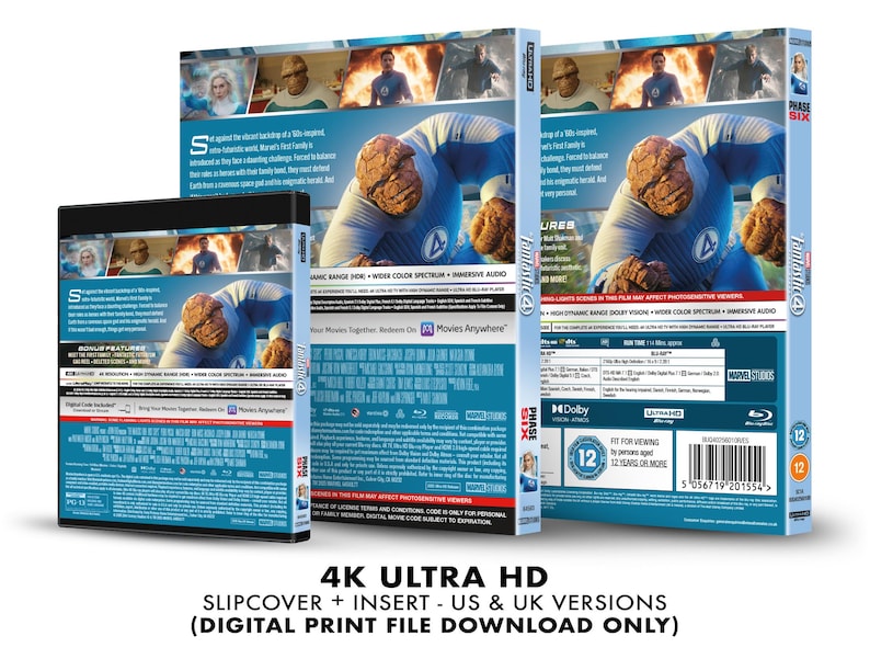 Marvel Studios the Fantastic Four: First Steps Custom 4K Blu-ray ...