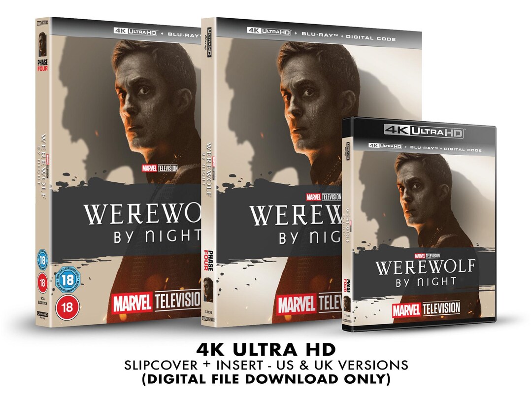 Marvel Studios Werewolf by Night Custom 4K Blu-ray Slipcover + Insert ...