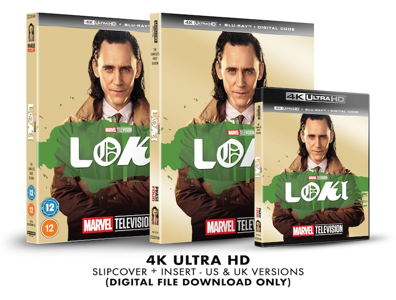 Marvel Studios Loki Season 1 Custom 4K Blu-ray Slipcover Insert Set ...