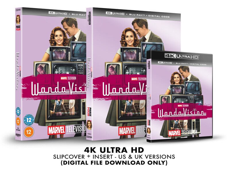 Marvel Studios Wandavision 4K Blu-ray Slipcover + Insert Set [DOWNLOAD] - Etsy
