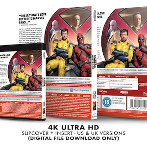 Marvel Studios Deadpool & Wolverine Custom 4K Blu-ray Slipcover ...