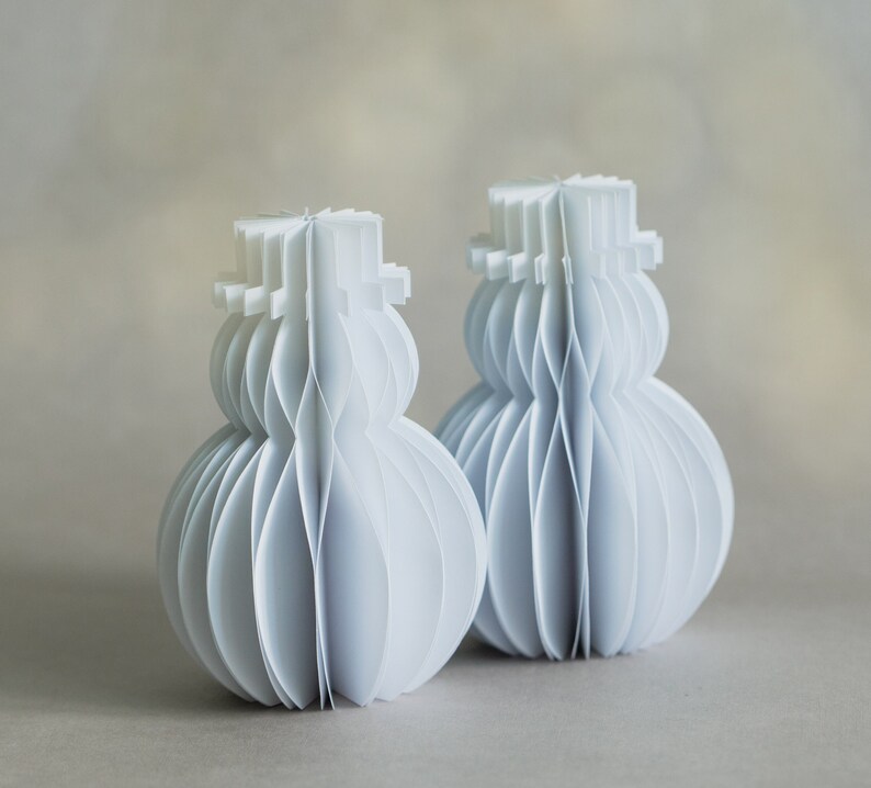 STANDING Snowman- Winter Decoration - Paper Handmade Decoration ...