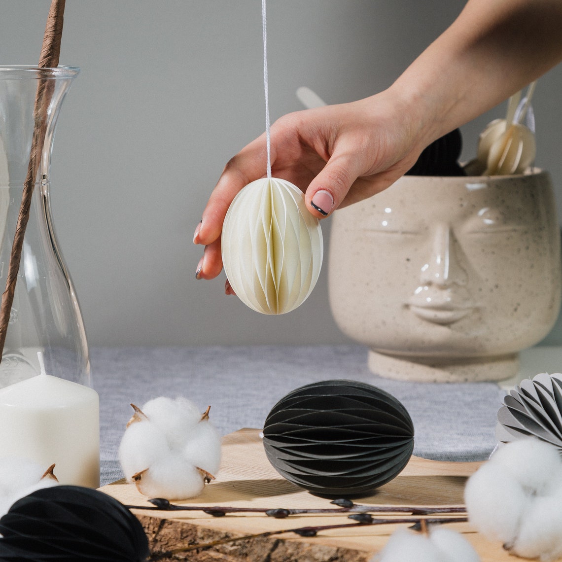 Easter Decoration Easter Egg paper Handmade Decoration Paper Egg ...