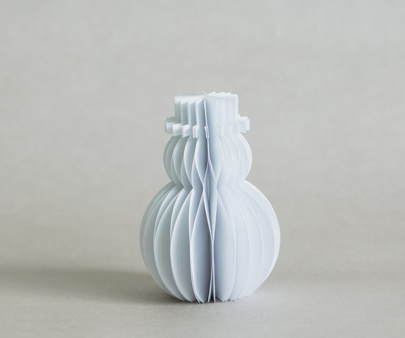 STANDING Snowman- Winter Decoration - Paper Handmade Decoration ...