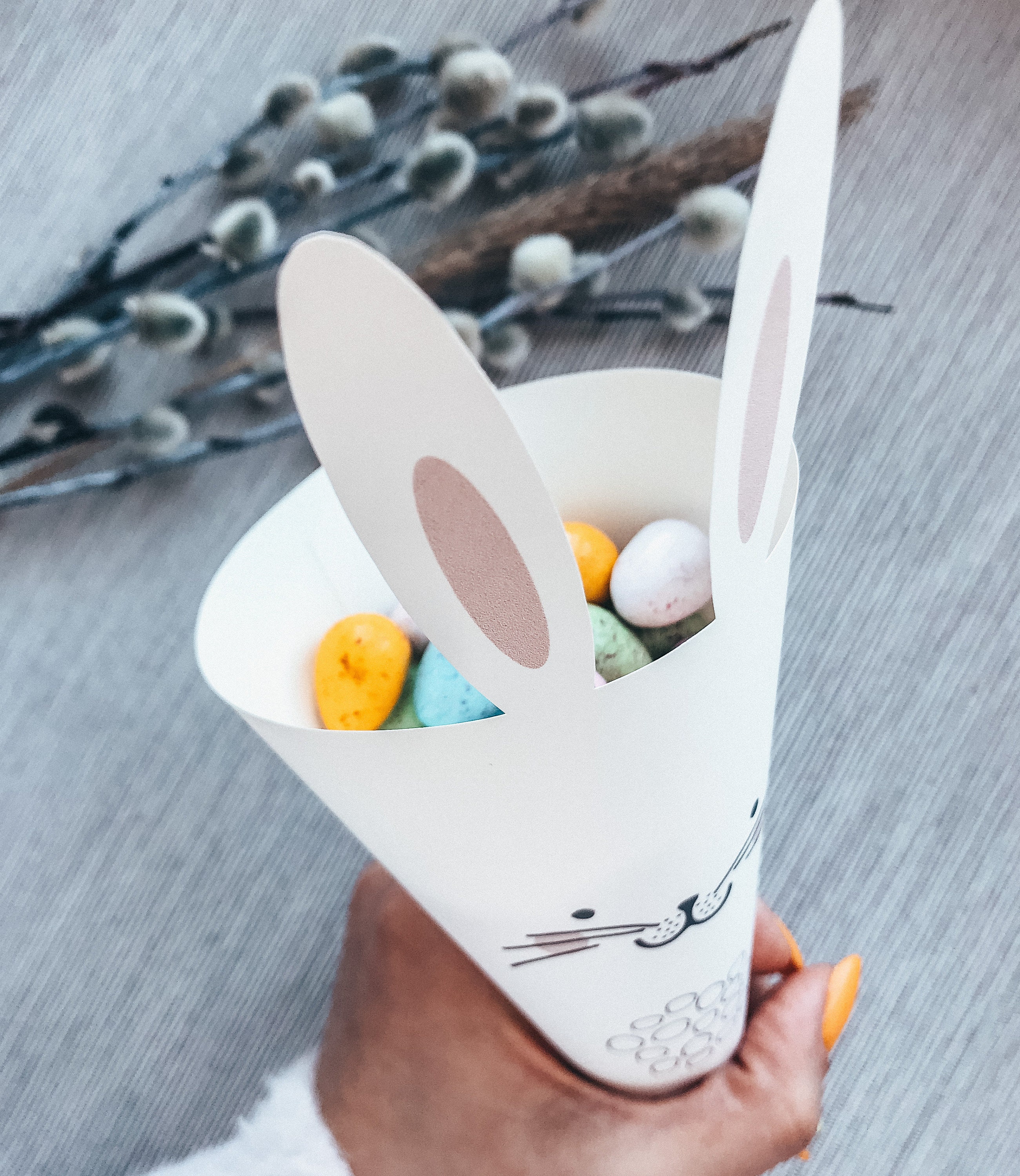 PRINTABLE Easter Bunny Treat Cone Decoration Easter Bunny Cone Kids ...