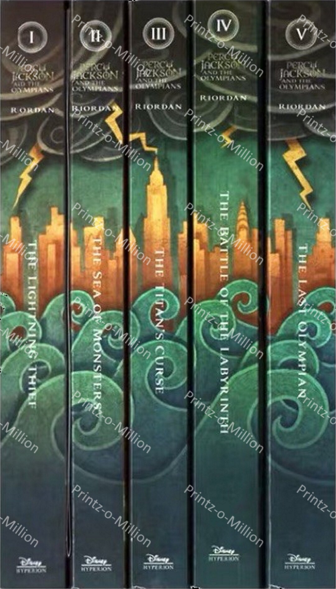 Percy Jackson Book Spines Image File for Printing - Etsy