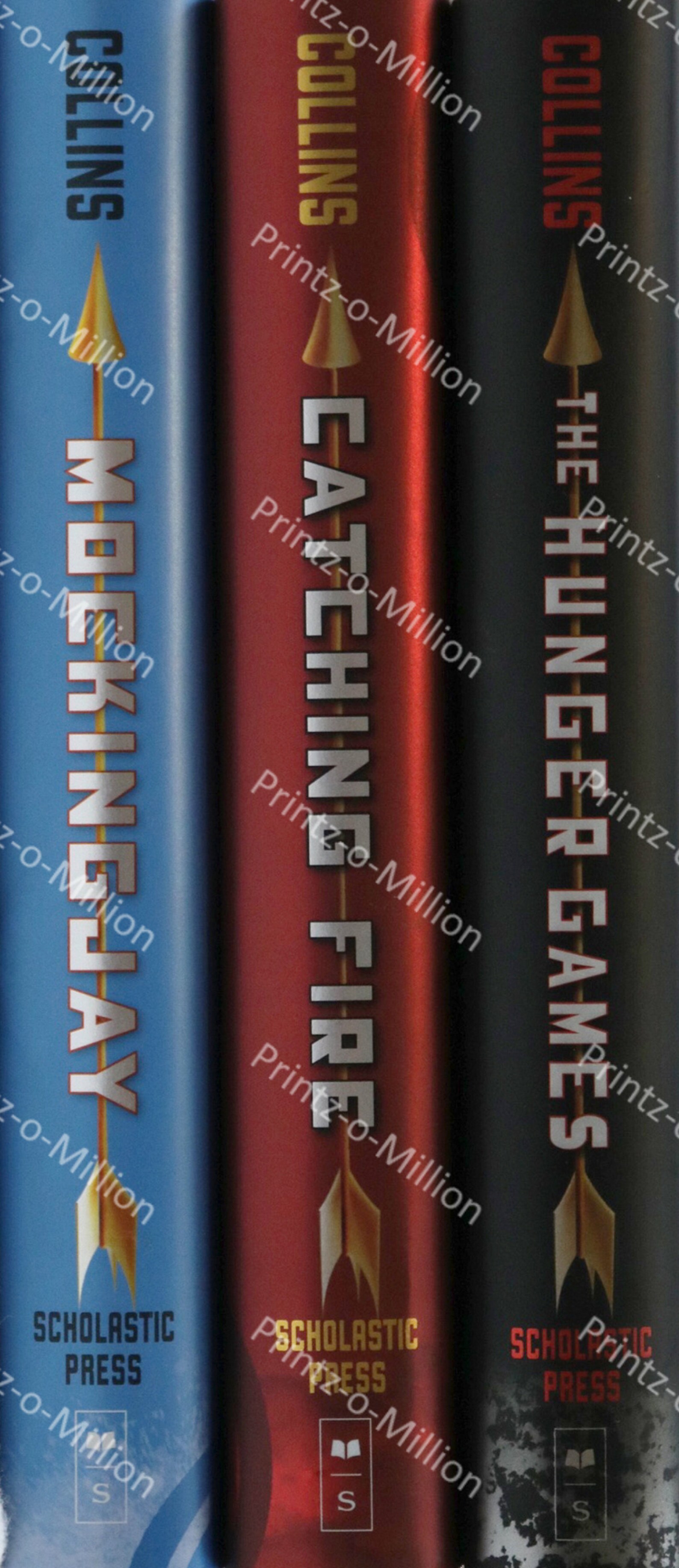 Hunger Games Book Spines Image File For Printing Etsy