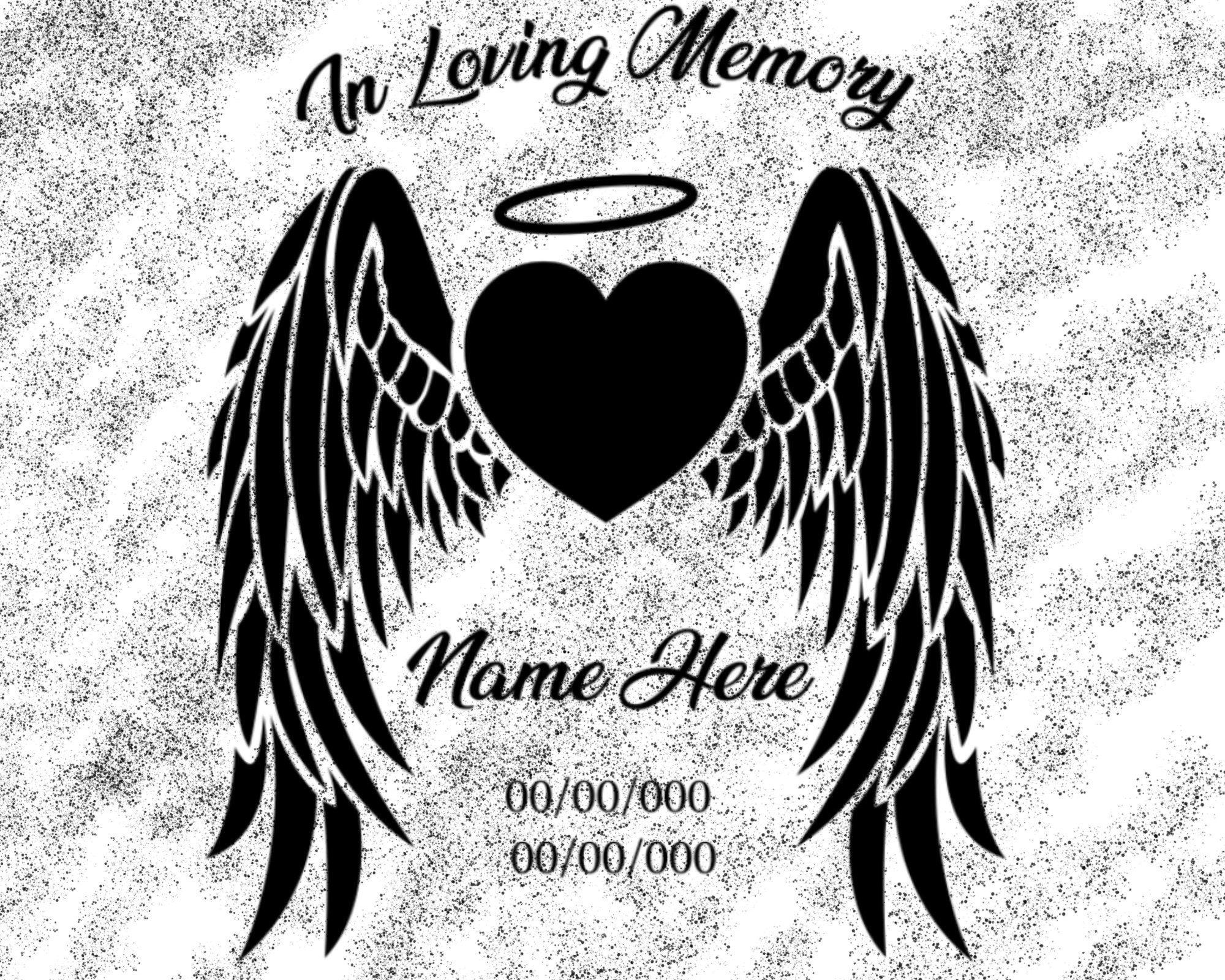 Angel Wings SVG in Loving Memory SVG - Etsy