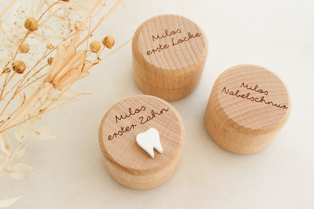 Milk Tooth Box, XL Tooth Box, Set Umbilical Cord First Curl, First ...