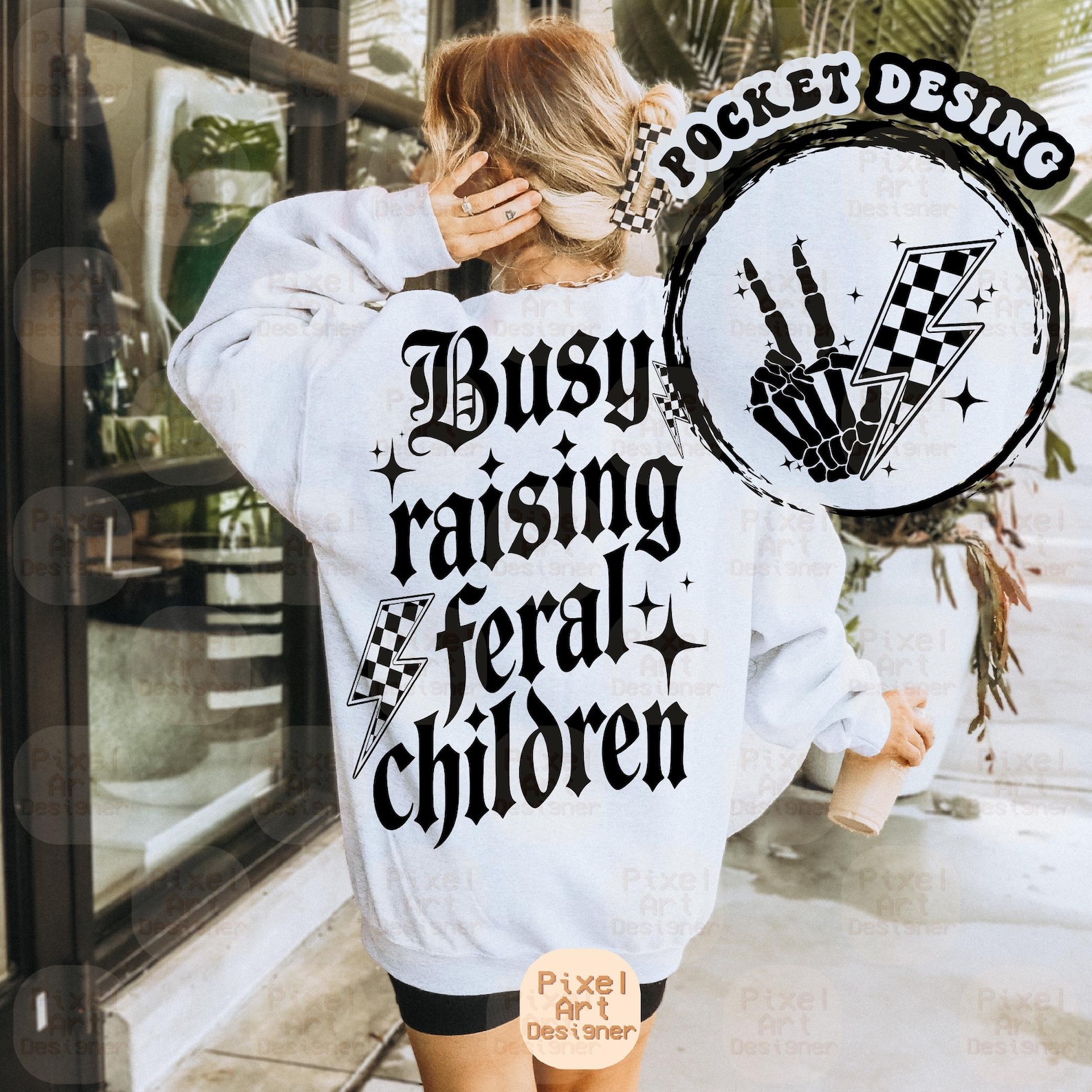 Busy Raising Feral Children Svg Png, Sarcasm Svg, Snarky Funny Saying ...