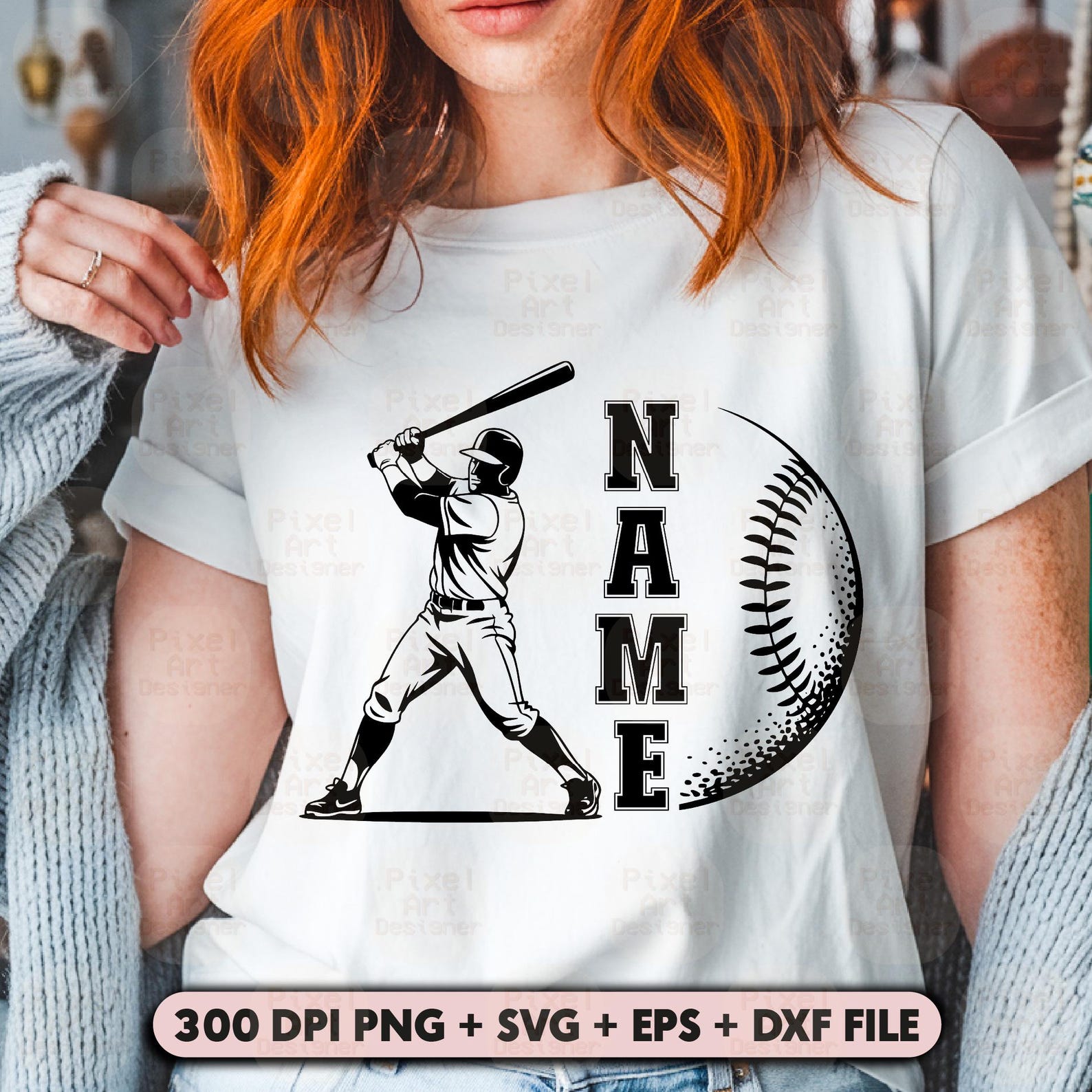 Baseball SVG PNG With Player and Name Text, Personalized Baseball Svg ...