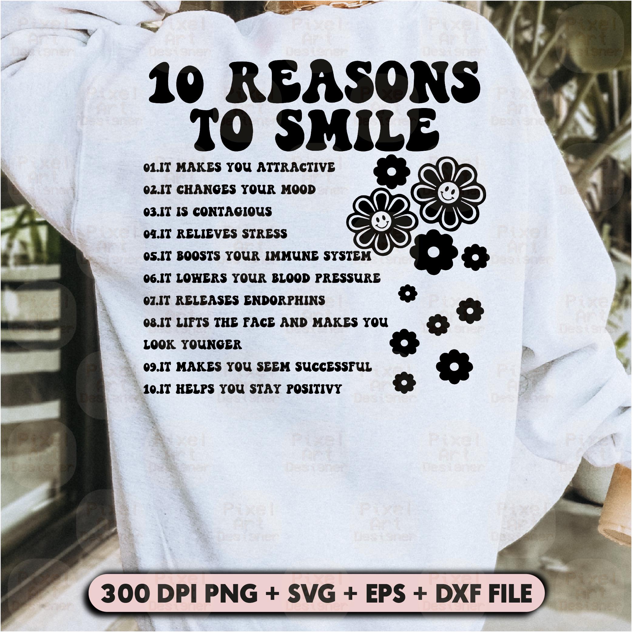Reasons to Laugh Svg Png, Positive Svg, Motivational Svg, Uplifting ...