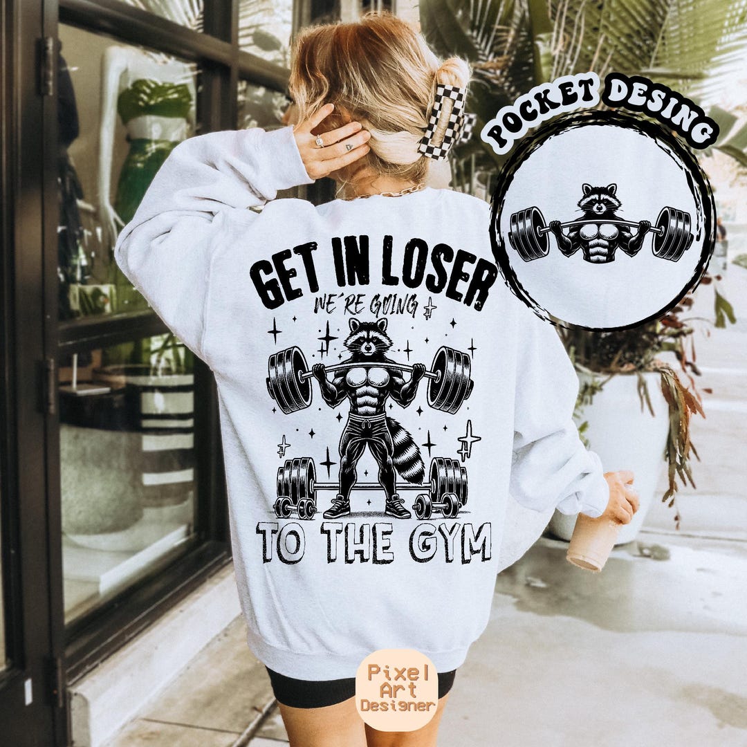 Raccoon Workout Png Svg, Fitness Svg, Motivational Svg, Workout Svg ...