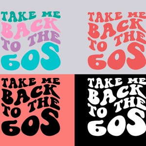 Take Me Back to the 60s SVG 60's Svg 1960s Design Retro - Etsy