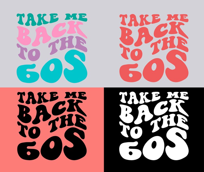 Take Me Back to the 60s SVG 60's Svg 1960s Design Retro - Etsy