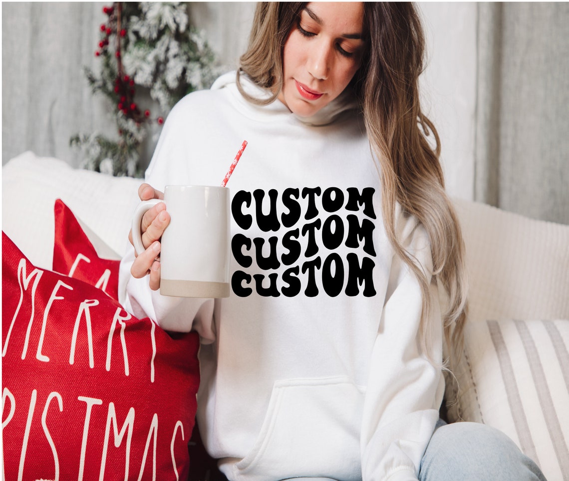 Custom Wavy Letters Svg Colorful Stacked Wavy Letters Custom - Etsy