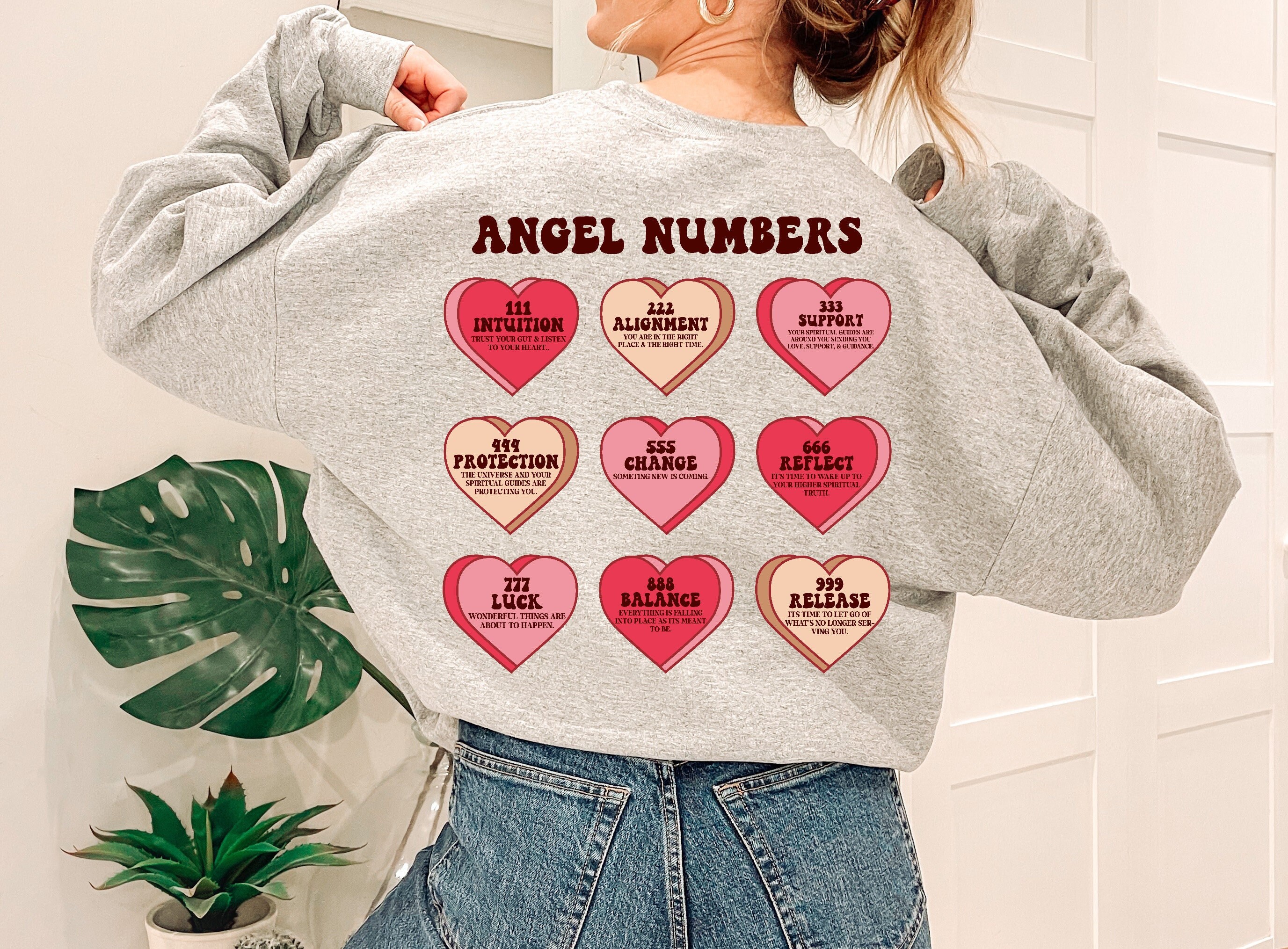 Angel Numbers Chart Svg Self Love Club Svg Positive Svg - Etsy UK