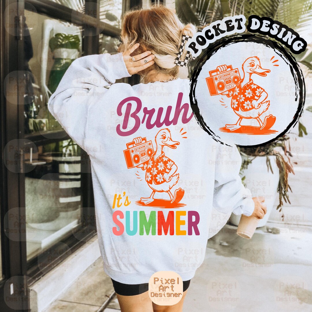 Bruh It’s Summer Svg Png, Funny Duck Svg, Vacation Animal Graphic, Cool ...