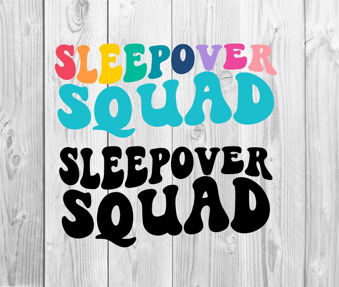 Sleepover Squad SVG Bachelorette Svg Wedding Svg Bride Svg - Etsy