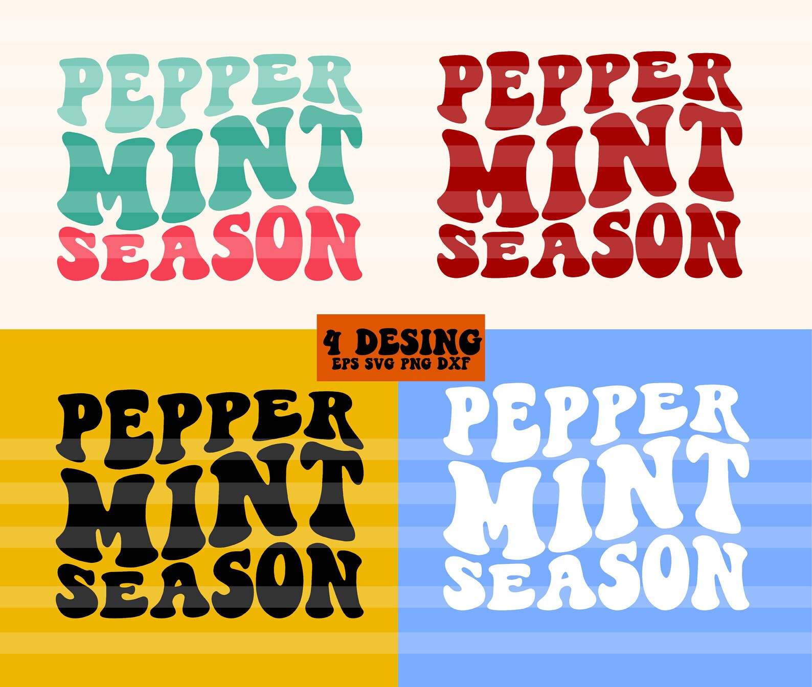 Peppermint Season Svg Merry Svg Merry and Bright Svg - Etsy