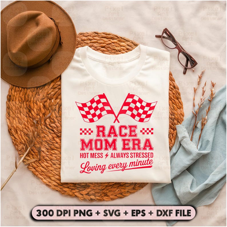 Racing Mama SVG PNG, Funny Race Mom Era Quote Design, Checkered Flag ...