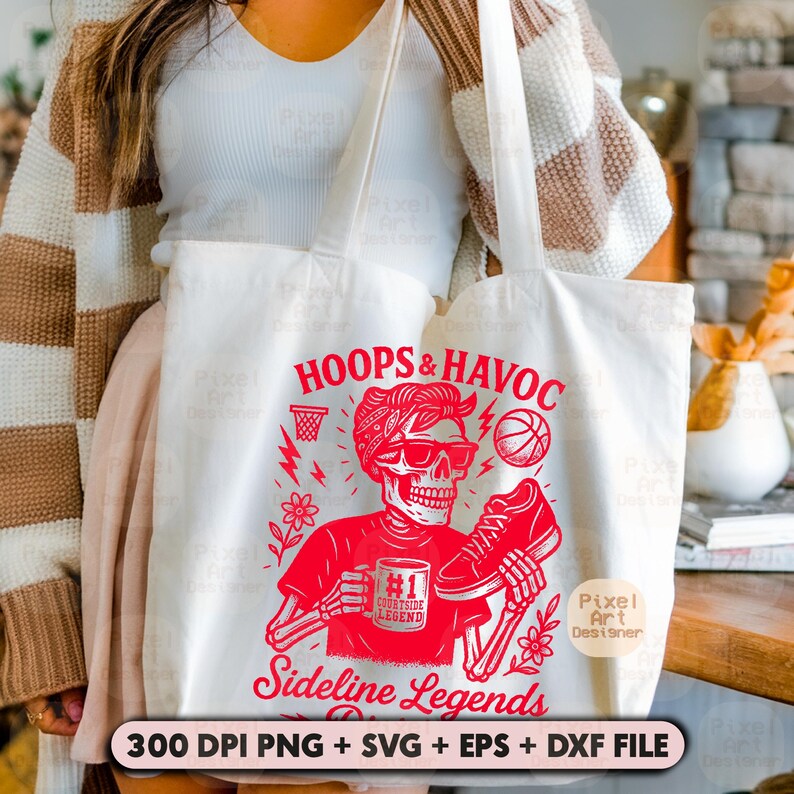Hoops & Havoc SVG PNG, Sideline Legends Division Svg, Basketball Season ...