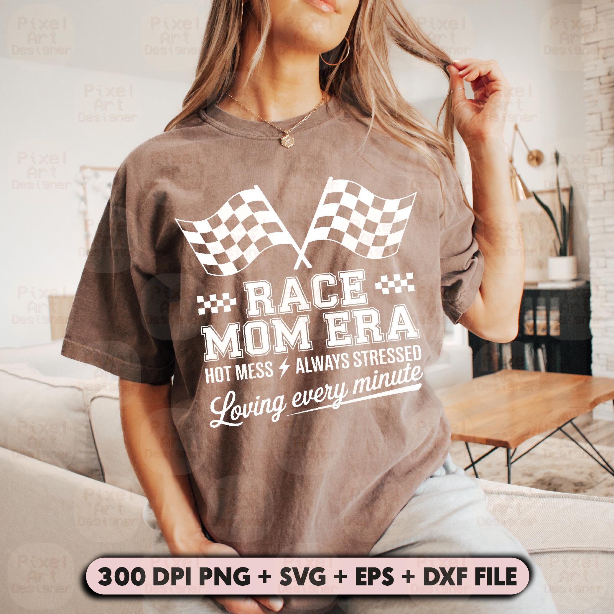 Racing Mama SVG PNG, Funny Race Mom Era Quote Design, Checkered Flag ...
