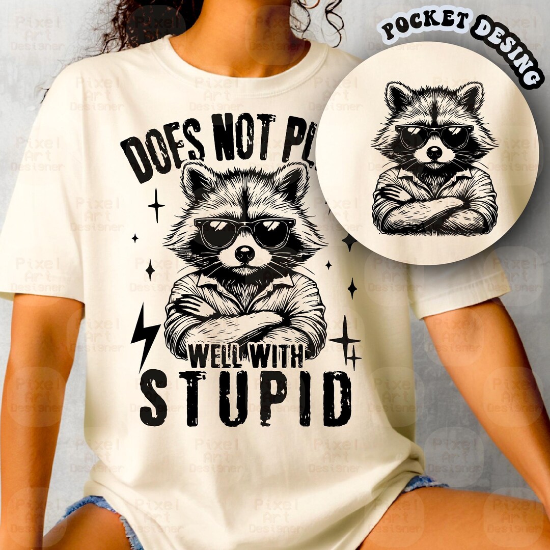 Cool Raccoon Attitude PNG Svg, Sassy Raccoon Sarcastic Svg ...