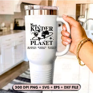 Create A Kinder Planet Svg Png, Motivational Svg, Inspirational Svg ...