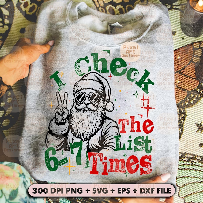 Santa Check List 67 Times - Etsy