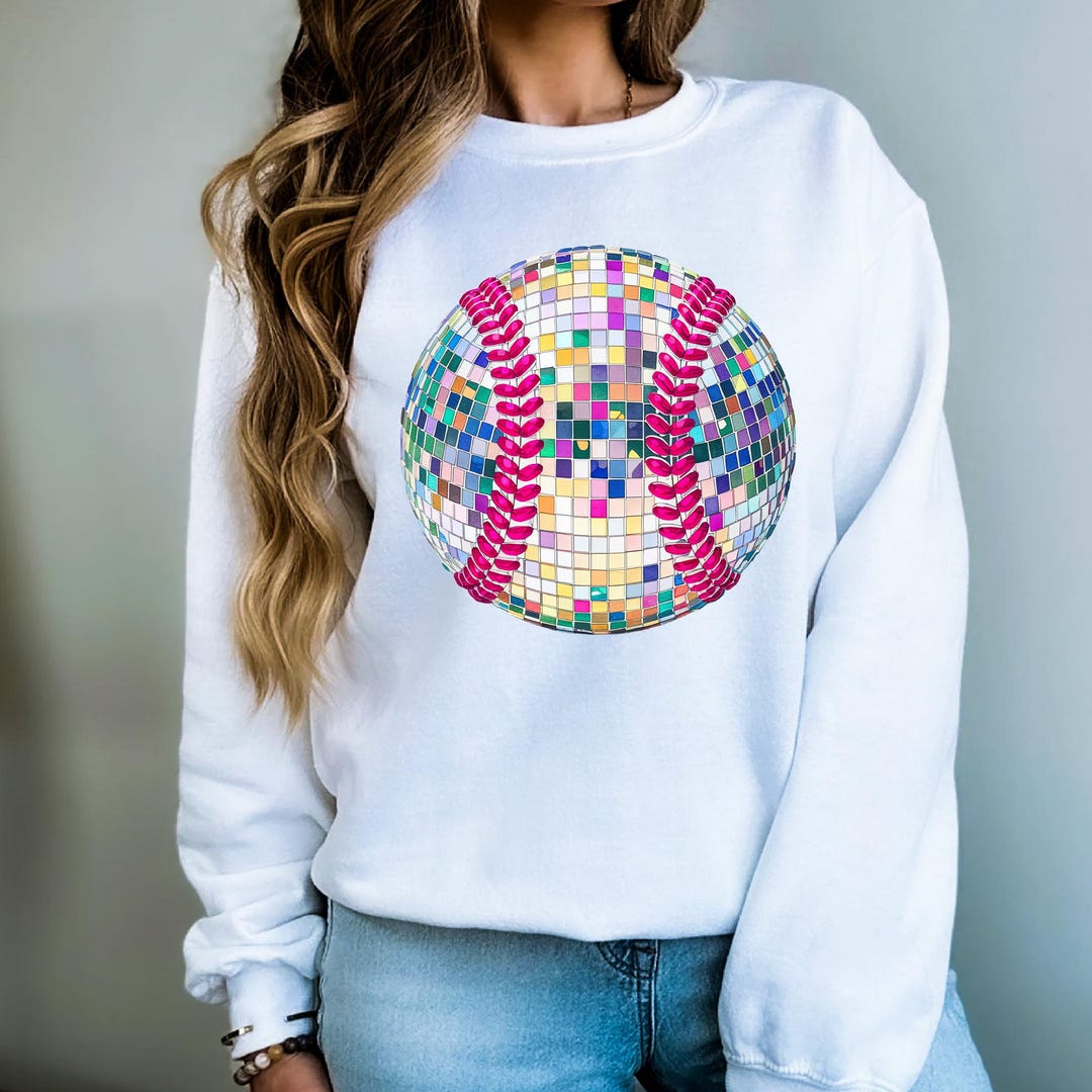 Disco Baseball PNG, Glitter Baseball Sublimation, Sparkle Sports ...